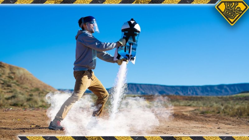 Launching a 5 GALLON Liquid Nitrogen Rocket! – INTHEFAME