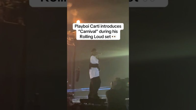 Playboi Carti’s Speech Before Performing "Carnival" At Rolling Loud ...