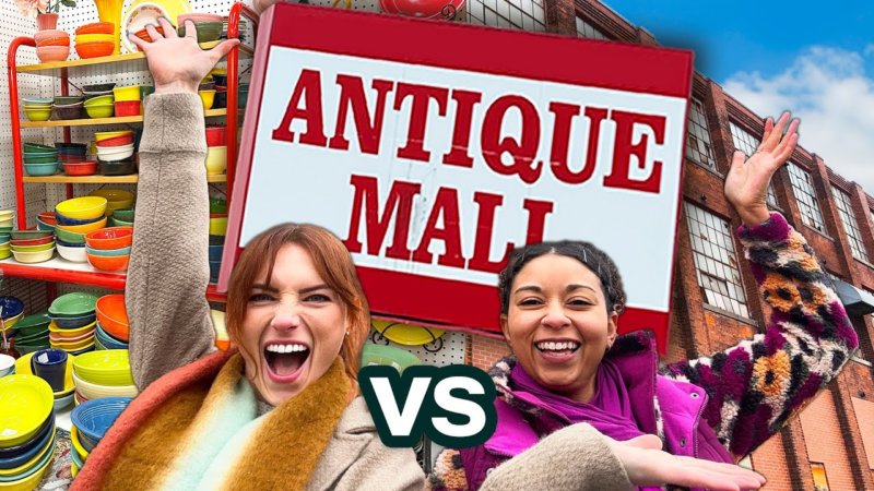 we did a scavenger hunt at the LARGEST antique mall – INTHEFAME