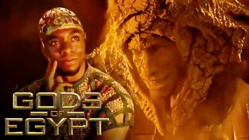 ‘Solving the Sphinx’s Riddle’ Scene | Gods of Egypt | Chadwick Boseman ...